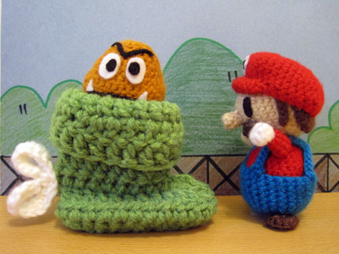 Goomba in sock w/ mario! | Crochet super mario, Crafts, Craft patterns